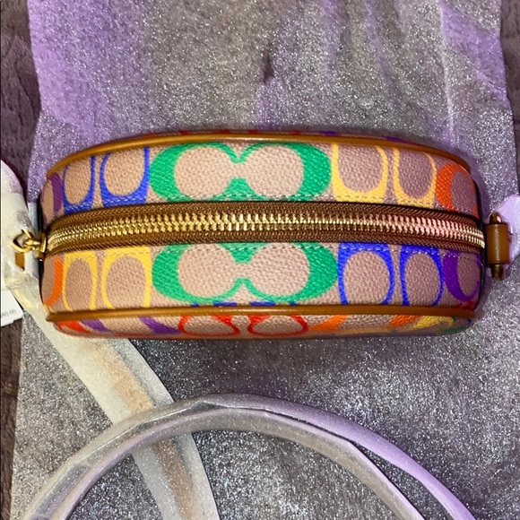 Coach | Bags | Coach Circle Crossbody In Rainbow Signature | Poshmark